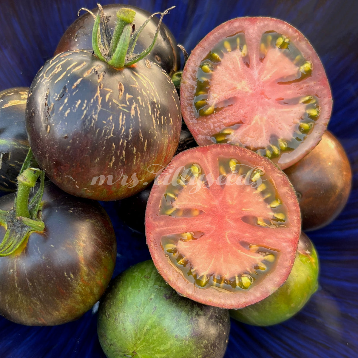 Midnight Tiger Tomate – Wunderschöne Streifen, saftiges Fruchtfleisch ...